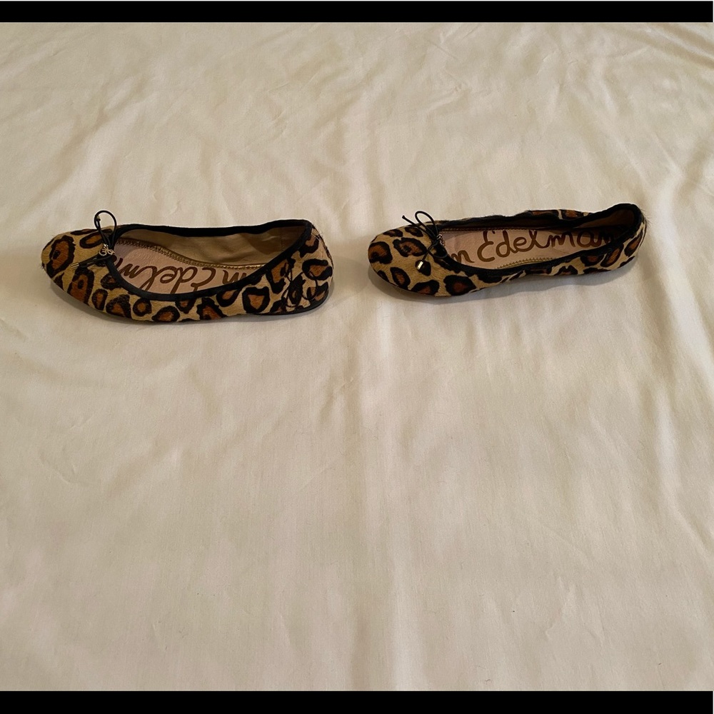 Sam Edelman Felicia Cheetah Ballet Flats With Bow-Cal… - Gem